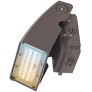 Sunlite 49169 LED Outdoor Slim Profile Cutoff Wallpack Light Fixture, Power Selectable 21/28/35W, 4550 Lmns, Color Selectable 30/40/50K, UL Listed, Bronze, Residential, Commercial Use