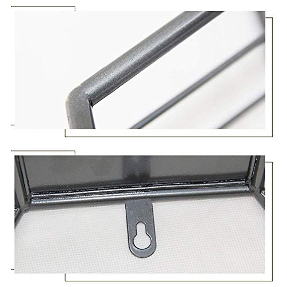 PIBM Stylish Simplicity Shelf Wall Mounted Floating Rack Shelves Coffee Shop Decoration Iron Art Lattice Hexagon Living Room Photo Retro Style,5 Layers, Black , 28.5x20x121cm