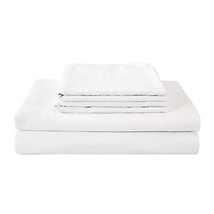 VEEYOO Twin Duvet Cover - Washed Microfiber Comforter Cover with Zipper Closure, Ultra Soft Hypoallergenic 3 Piece White Duvet Cover Sets (1 Duvet Cover, 1 Pillow Sham)