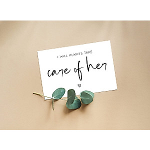 I Will Always Take Care Of Her Wedding Day Card To Parents In Law - Mother In Law Gift - Father Of The Bride Gifts - Mother Of The Bride