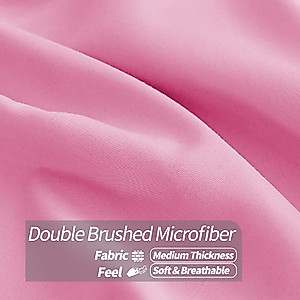 Ersmak Full Size Sheets Set (4 Piece), Super Soft Brushed Microfiber Bed Sheets with 16 Inch Deep Pocket, Egyptian Quality Luxury Bedding Set - Pink