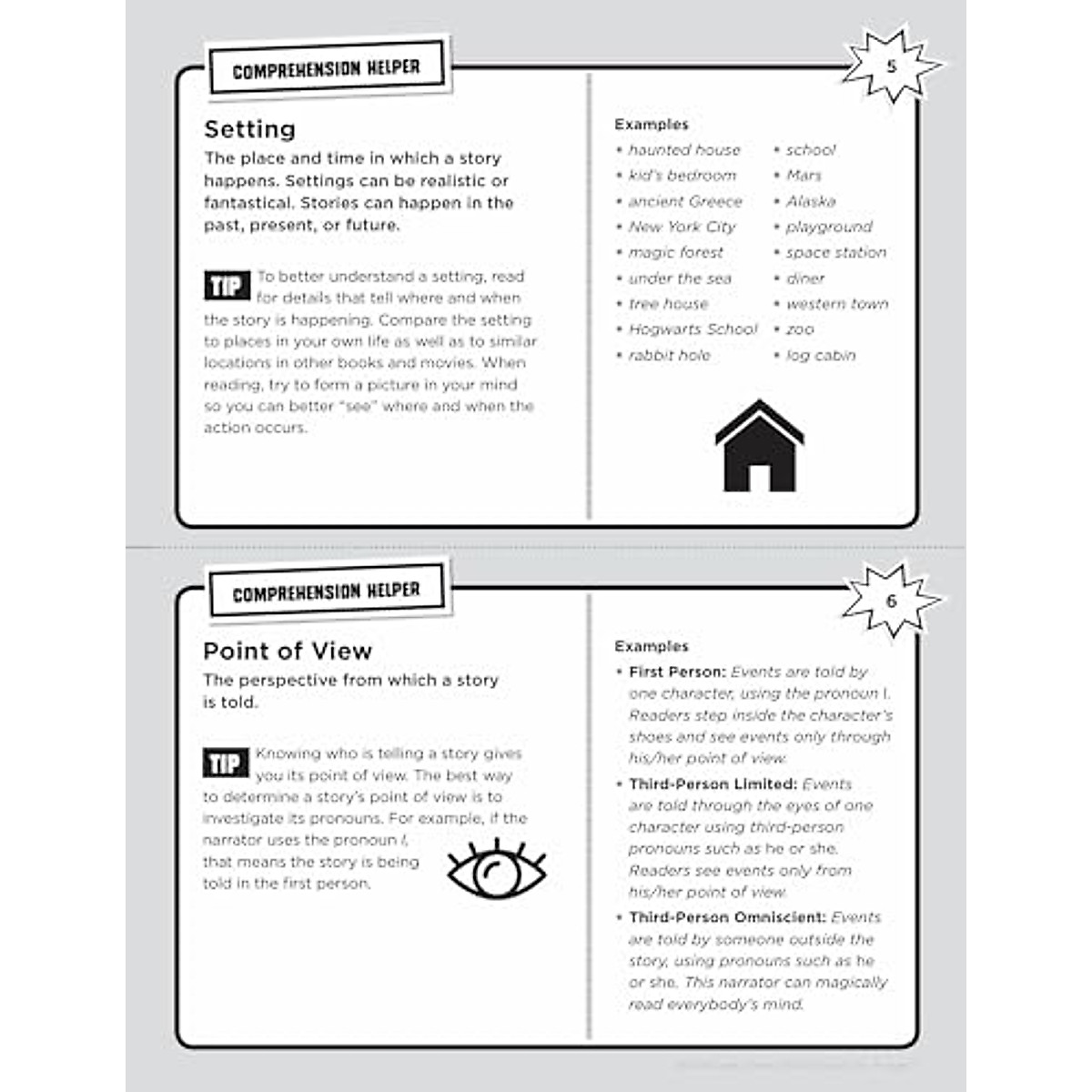 100 Task Cards: Literary Text: Reproducible Mini-Passages With Key Questions to Boost Reading Comprehension Skills
