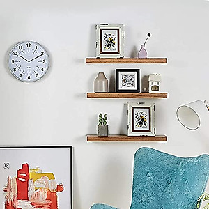 Kiera Grace kieragrace KG Maine Floating Shelves-Golden Oak, 24", Set of 3 Wall Organization