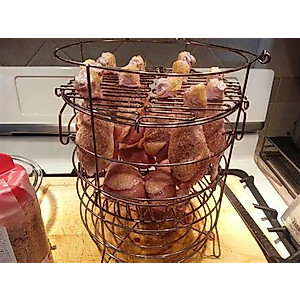 only fire 2pcs Chicken Leg Rack Fits for Char Broil Big Easy - Hang Up to 12 Chicken Legs or Wings