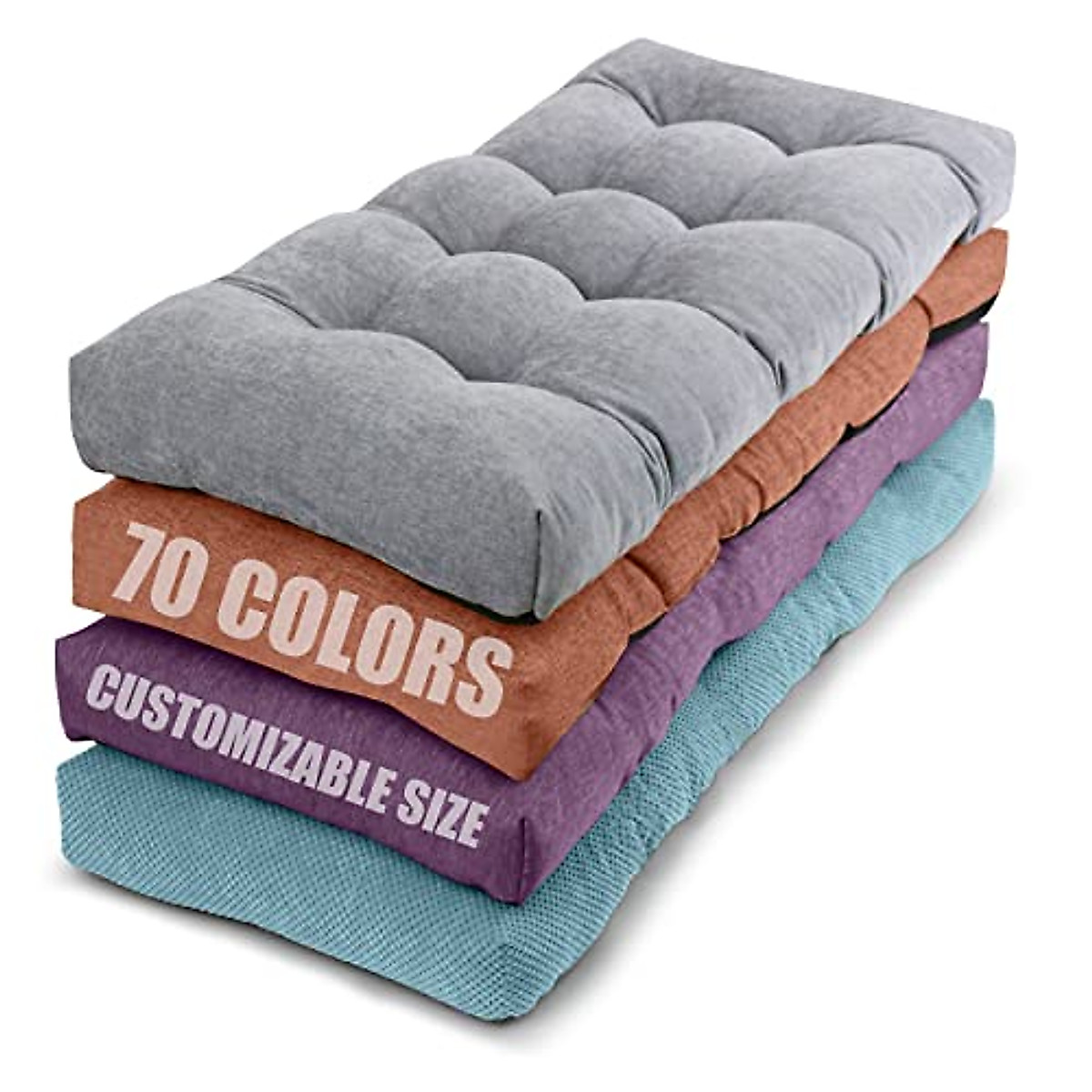 FINDEN Custom Bench Cushion, Patio Bench Cushion Indoor,Outdoor Cushions for Patio Furniture Chair Cushion Bench Pad,Bench Seat Cushion,Porch Swing Cushions Bay Window Sofa Garden Cushion