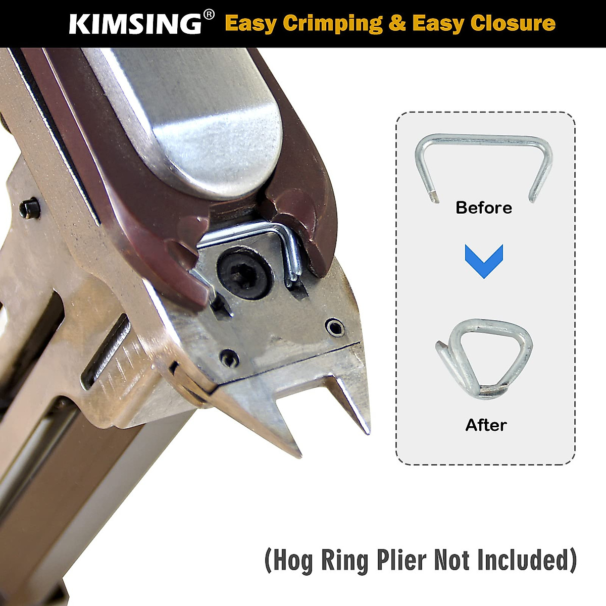 HR-22 15 Gauge 3/4'' Crown Galvanized D-Rings Hog Rings D Ring Staples for HR22 Hog Ring Plier D Ring Gun 1600 PCS/BOX