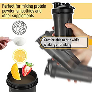 Mr. Pen- Shaker Bottles for Protein Mixes, 28 oz, Shaker Bottle with Wire Whisk Ball, Protein Shaker Bottle, Shaker Cup, Protein Shaker, Protein Shake Bottle, Bottle Shaker, Shake Bottle