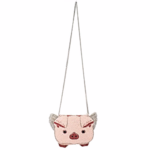 Mary Frances When Pigs Fly Crossbody Clutch