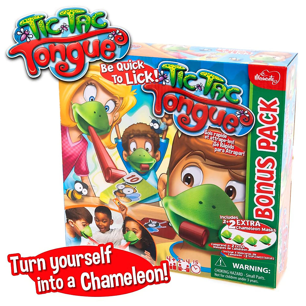 TIC TAC Tongue Game, Be Quick to Lick The Bugs, Chameleon Game, Ages 4+, Family Games, Memory Game, Fun Games, Toys for Boys, Party Games