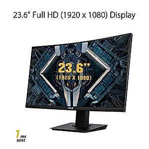 ASUS TUF Gaming 23.6" 1080P Curved Monitor (VG24VQE) - Full HD, 165Hz, 1ms, Extreme Low Motion Blur, Adaptive-Sync, FreeSync Premium, Shadow Boost, VESA Mountable, DisplayPort, HDMI, BLACK