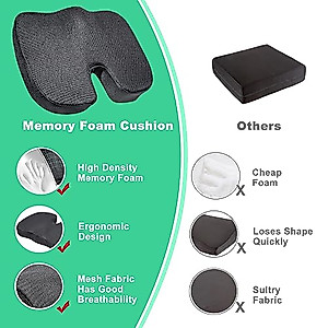 Fitheaven Seat Cushion for Tailbone Pain Relief - Office Chair Cushion