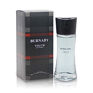 BURNABY TOUCH POUR HOMME- Eau De Parfum Spray Perfume, Fragrance For Men- Daywear, Casual Daily Cologne Set with Deluxe Suede Pouch- 3.4 Oz Bottle- Ideal EDP Beauty Gift for Birthday, Anniversary…