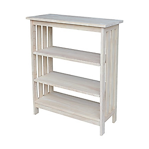International Concepts 3 Tier Mission Shelf Unit, Unfinished