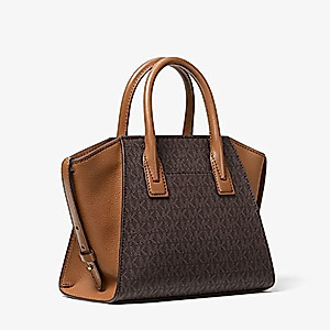 Michael Kors Avril Small Logo Top-Zip Satchel - Brown