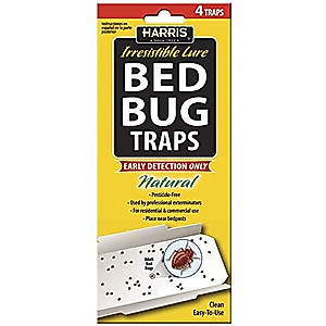 Harris All Natural Bed Bug Traps, 2 Pack, 4 traps each