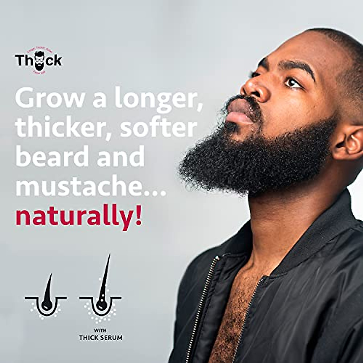 Godefroy Thick Beard and Mustache Growth Serum For Ethnic Hair Types, 15 ml