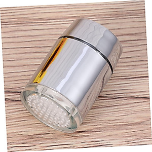 OSALADI 2pcs 7 Jump Change Tap Led Color Sink Faucet Kitchen Water Faucet Hot Cold Bath Faucets Bathroom Faucets Water Power Bathroom Sink Faucet 7-Color Tap Basin Faucet Light