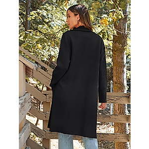 LILLUSORY Women's Long Dressy Cardigan Sweaters Fall Oversized Coatigan Jackets 2025 Knit Business Casual Winter Coats Black S