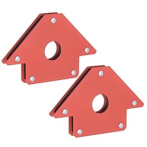 HARFINGTON 2pcs Arrow Welding Magnet Holder, 50LBS 45, 90, 135 Degree Angle Magnetic Metal Clamps Working Tools for Welding, Soldering, Assembling