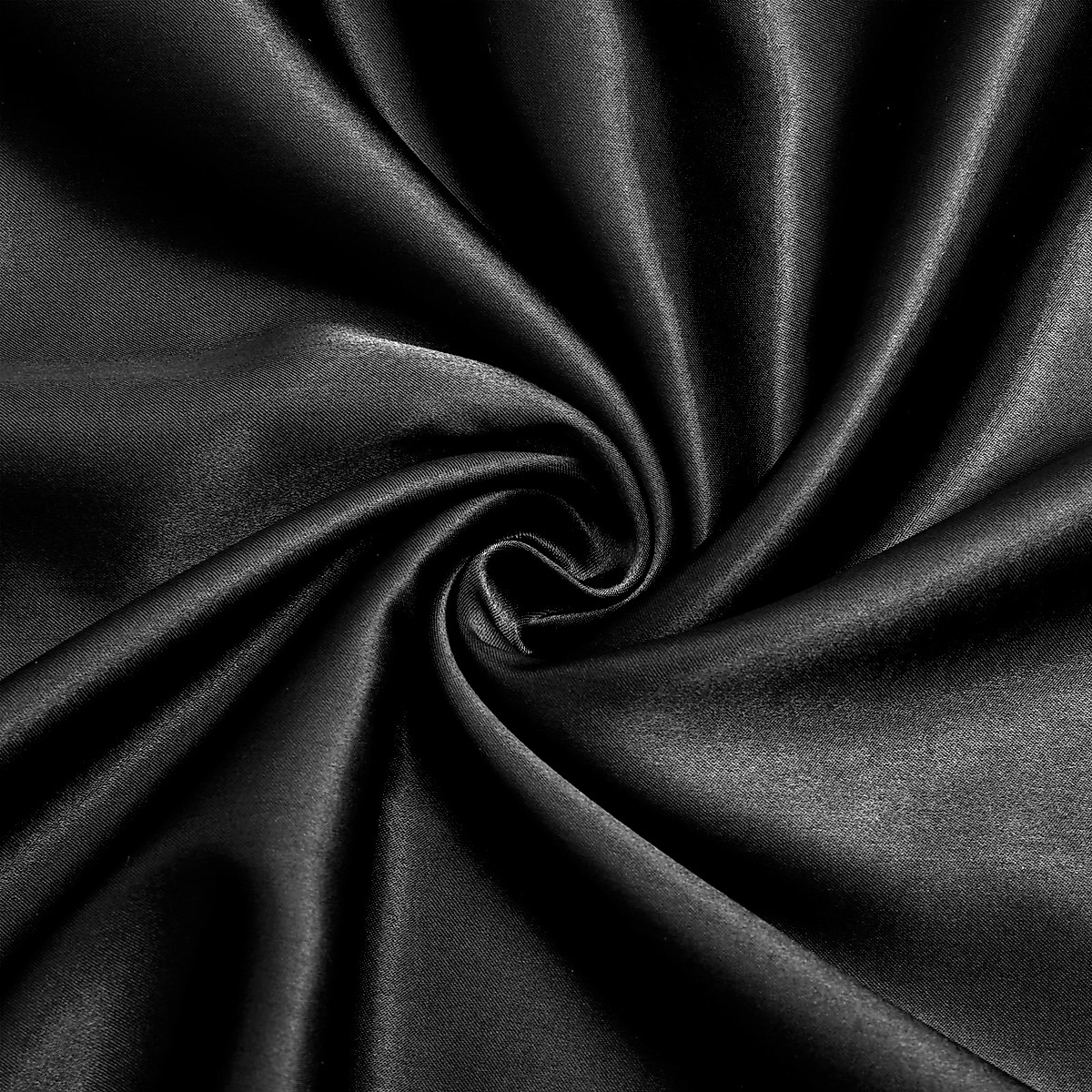 VACVELT 4pcs Extra Deep Pocket Satin Sheets Queen Size Bed Set, Black Satin Sheet Set Fit 18-24 Inch Deep Pocket Mattress, Silky & Luxury Satin Bedding Set Soft & Ultra Deep Fitted Sheet Set