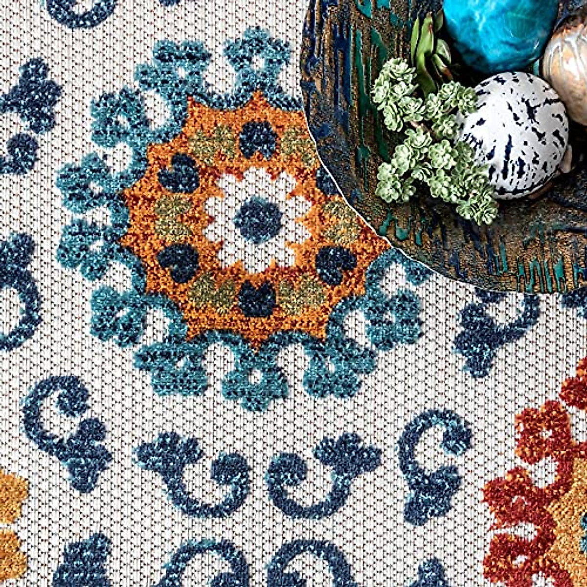 nuLOOM Aurora Transitional Indoor/Outdoor Area Rug, 3' x 5', Multi