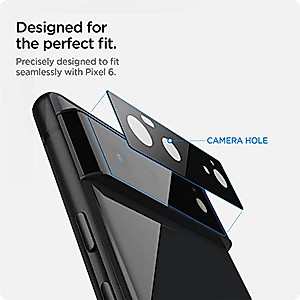 Spigen Camera Lens Screen Protector [Glas.tR Optik] Designed for Pixel 6 - Black [2 Pack]