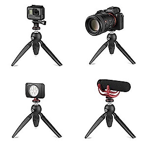 Joby Handypod Mini Tripod and Handgrip for DSLR, Mirrorless CSC and Compact Cameras, LED Lights, Microphones, Portable Speakers, Action Cameras and Accessories Up to 2.2lbs (JB01555)