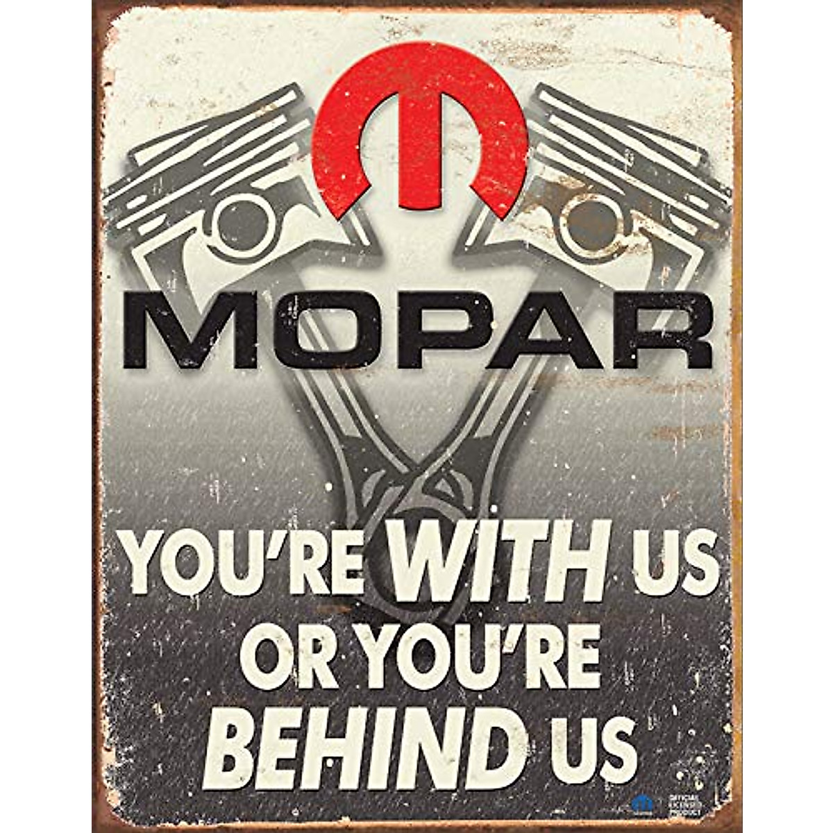 Desperate Enterprises Mopar You are Behind Us Tin Sign USA Groãÿ New 40x31 cm S4311
