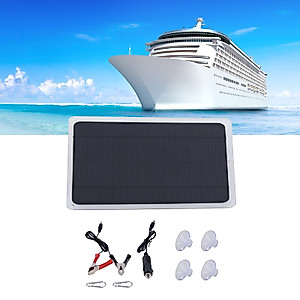 Yoidesu Solar Panel Kit 20W 12V, Solar Car Battery Charger Portable Power Backup Kit with Clip Adapter for Charging Car RV Boat Mobile Phone