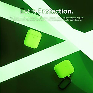 elago Silicone Protective Case Compatible with Apple AirPods 2 Wireless Charging Case, Front LED Visible, Anti-Slip Coating Inside [Patent Registered] [Neon Yellow]