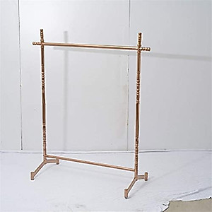 XYYXDD Clothing Display Stand,Iron Art Floor-Standing Clothes Rail Simplicity Clothes Racks Bedroom Open Hanger/Rose Gold