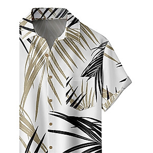WRITKC Hawaiian Shirts for Men Loose Short Sleeve Mens Beach Shirts Resort Casual Shirts