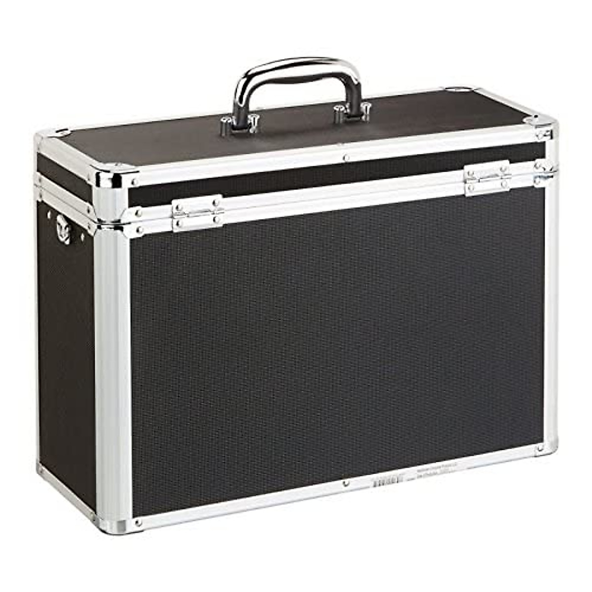 Vaultz File Organizer Storage Box - 14 x 7.25 x 12 Inch Legal Size, Portable Locking Storage Totes with Dual Combination Locks for Filing Office Documents - Black