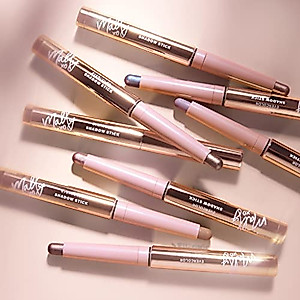 Mally Beauty Evercolor Eyeshadow Stick Duo- Dusty Rose Shimmer, Moonlight Shimmer - Waterproof and Crease-Proof Formula - Easy-to-Apply Buildable Color - Cream Shadow Stick