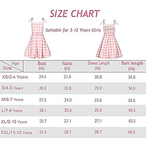 Hitormoon Girls Pink Costume Dress Movie Cosplay Princess Dress Up Kids Outfits with Pearl Belt and Daisy Accessories Birthday Party HN007L