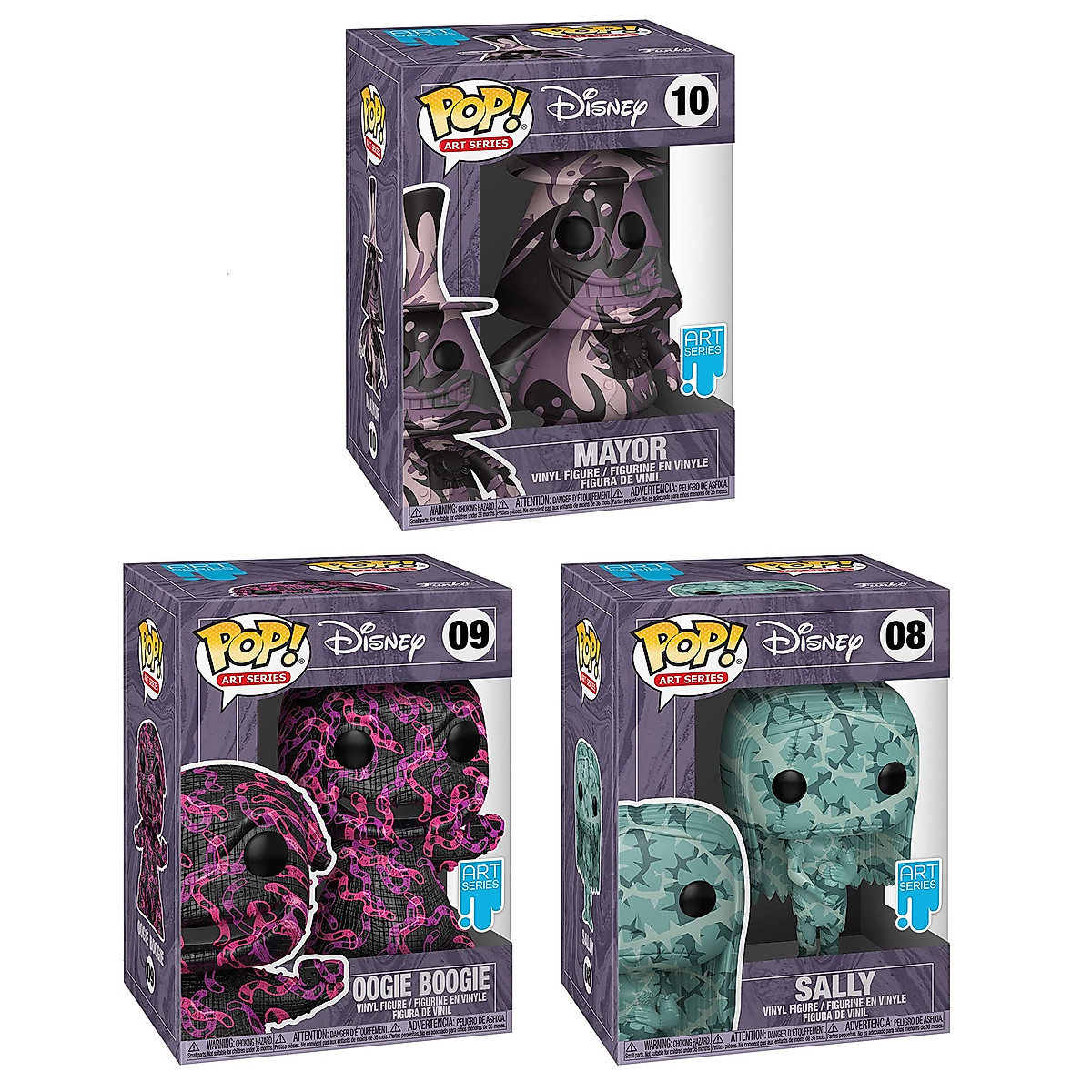 Funko Disney: POP! Night Before Christmas Collectors Set Artists Series - Sally, Oogie, Mayor, Figures Stand 3.75" Tall, Each Figure Comes Individually Packaged