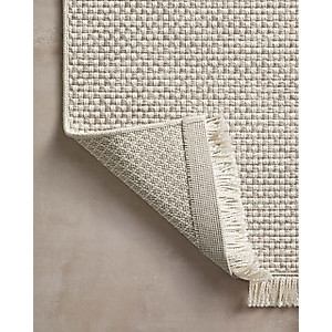 Loloi Amber Lewis x Loloi Malibu Collection MAB-05 Tan / Dove, 8'-10" x 12'-2", Indoor/Outdoor, Area Rug