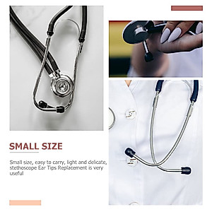 GLEAVI 24pcs Black Auscultation Earplugs Silicone Replacement Ear Tips Ear Tips for Replaceable Silicone Earbuds Ear Tips Supplies Ear Plug