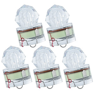 Dr.Fish 10 Pack Deep Drop LED Fishing Lures Mix Color and Green Water Activate Diamond Lights Under Water Fishing Flasher Light Attractant