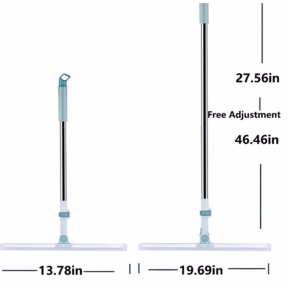 Magic Scrub Broom, Magic Broom 3 in 1, 180° Rotation Multifunction Squeegee Broom, Multifunction Magic Broom, Rubber Magic Broom Sweeper for Floor