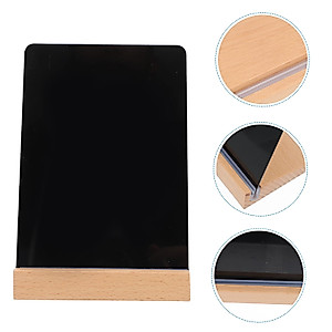 STOBOK Handwritten Price Tag Practical Blackboard Message Board Memo Board Message Display Board Home Sign Board Signs Office Board Stand Table Board Writing Board Wooden Beech