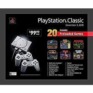Sony PlayStation Classic Console Holiday 20 Games Bonus Bundle