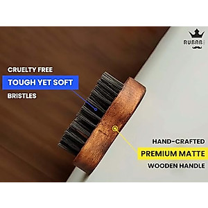 RUBAB MEN Travel Friendly Nylon Bristle Beard Brush for Men | Tame your Beard like a King!