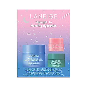 LANEIGE Midnight to Morning Hydration Set: Hydrate, Revitalize, Soothe and Nourish, Travel Size