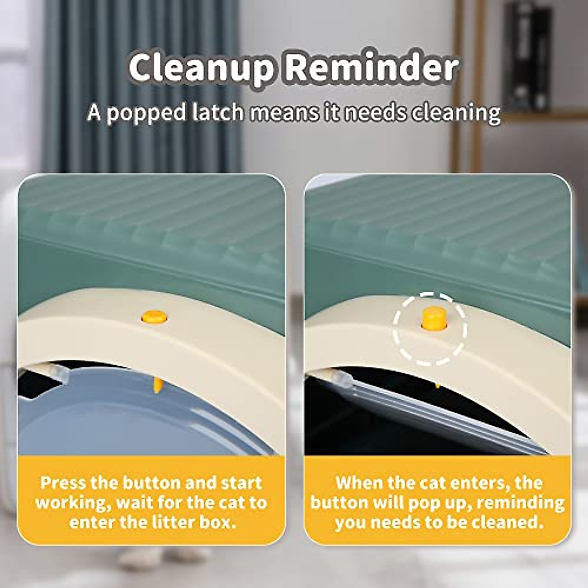 VARLNALY 3.0 Large Self-Cleaning Cat Litter Box, Pull-Out Non-Electric Automatic Cat Litter Box with Lid(24PCS Trash Box), One-Piece Base Prevents Urine＆Litter Leakage, Enclosed Isolates Odor(Green)