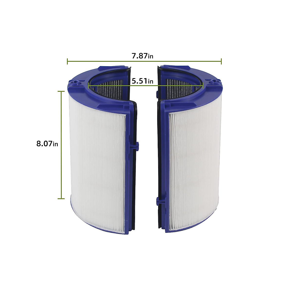 KTSIM 360 Combi Glass HEPA+Carbon Air Purifier Filter Compatible with Dyson TP06, HP06, PH02 Air Purifier and More