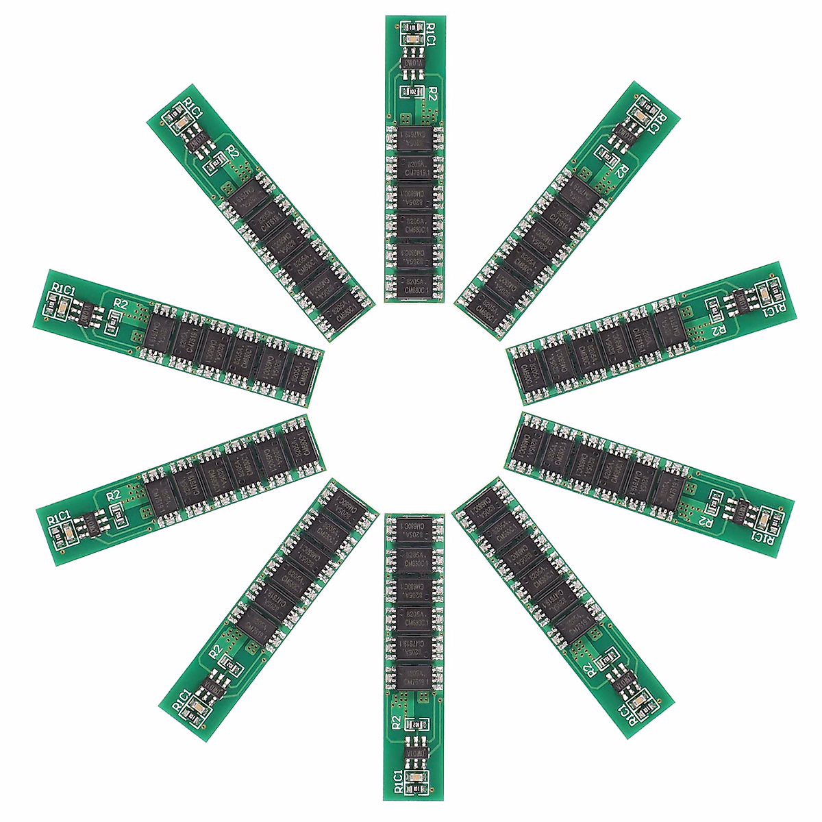 ACEIRMC 1S 3.7V 10A 6MOS 18650 Charger PCB BMS Protection Board for 18650 Li-ion Lithium LiPo Battery Cell (10pcs)
