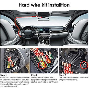 Biuone Hardwire Kit for Dash Cam 11.5ft Mini USB Dash Cam Low Voltage Protection Car Dash Camera Charger Power Cable