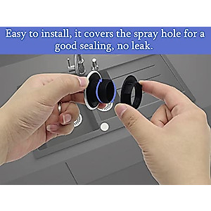 Kitchen Sink Hole Cover Black, Brushed Nickel Sink Caps for Top Holes Blanking Plug Stopper Basin Cover, Metal Stainless Steel Faucet/Countertop/Dispenser Hole Cover/Plug (3 Pack, 1.2 to 1.6 Inch)