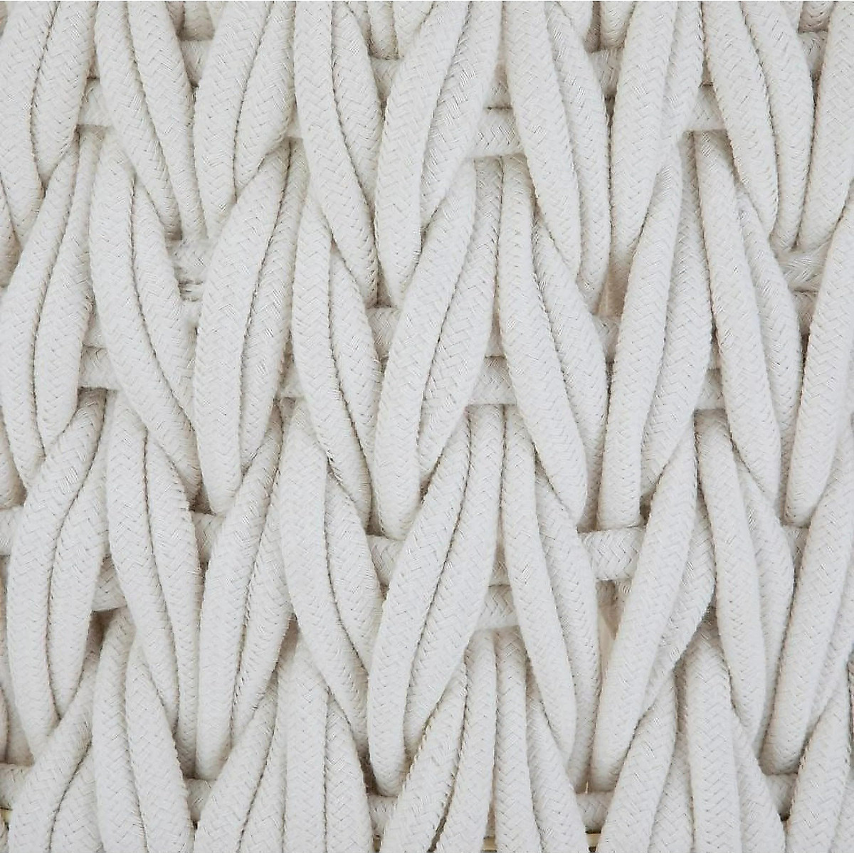 The New BH&G Extra Large White Woven Rope Decorative Storage Basket